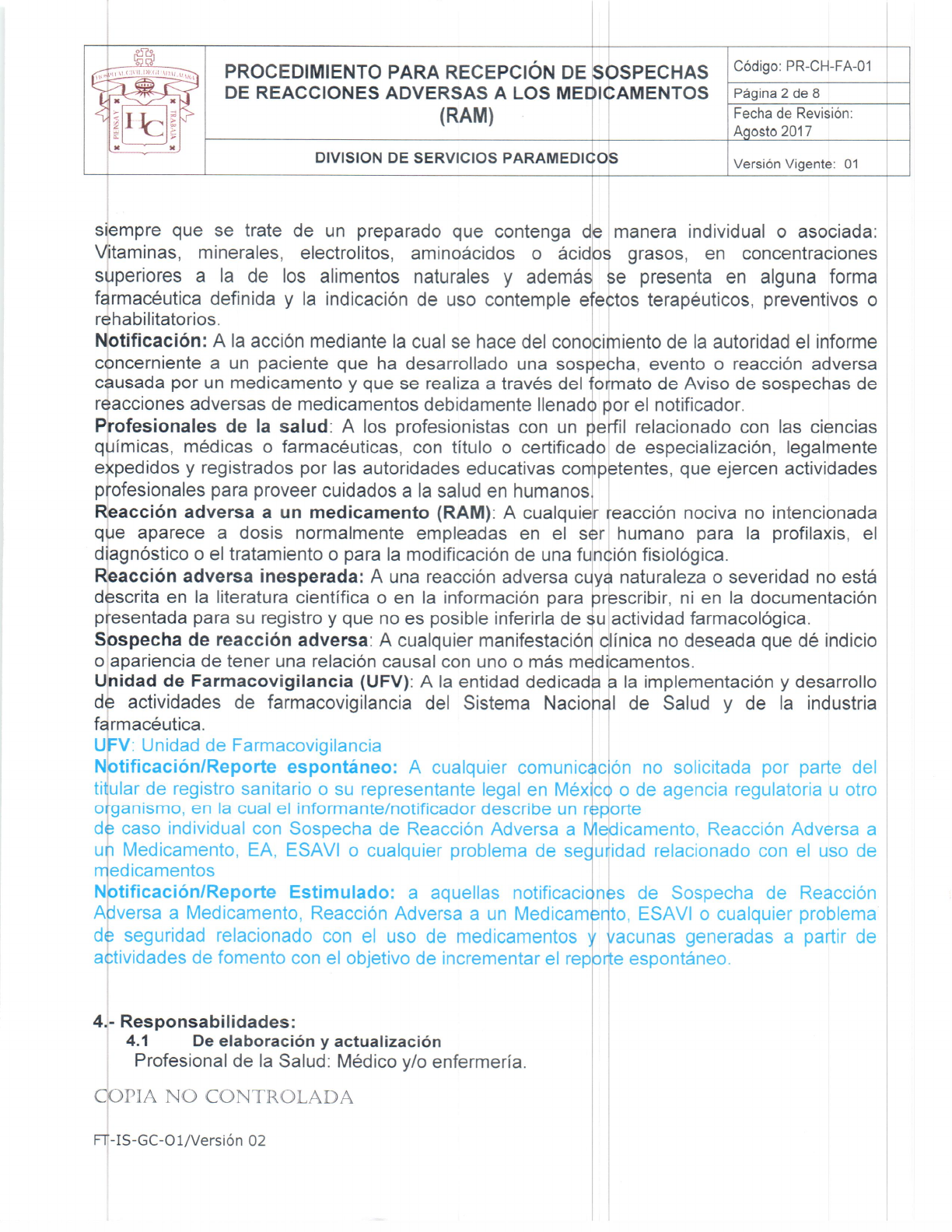 Procedimiento-para-recepciAn-de-sospechas-de-reacciones-adversas-a-los ... Procedimiento-para-recepciAn-de-sospechas-de-reacciones-adversas-a-los ...