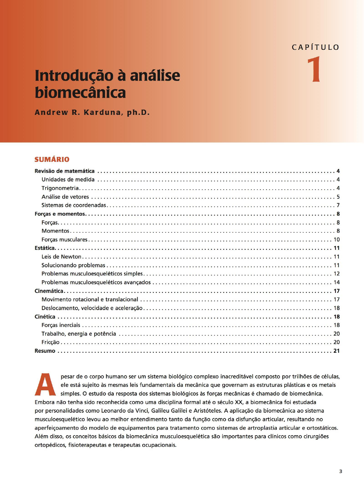 Introdução à análise biomecânica - Capítulo 1 - Carol A. Oatis ...