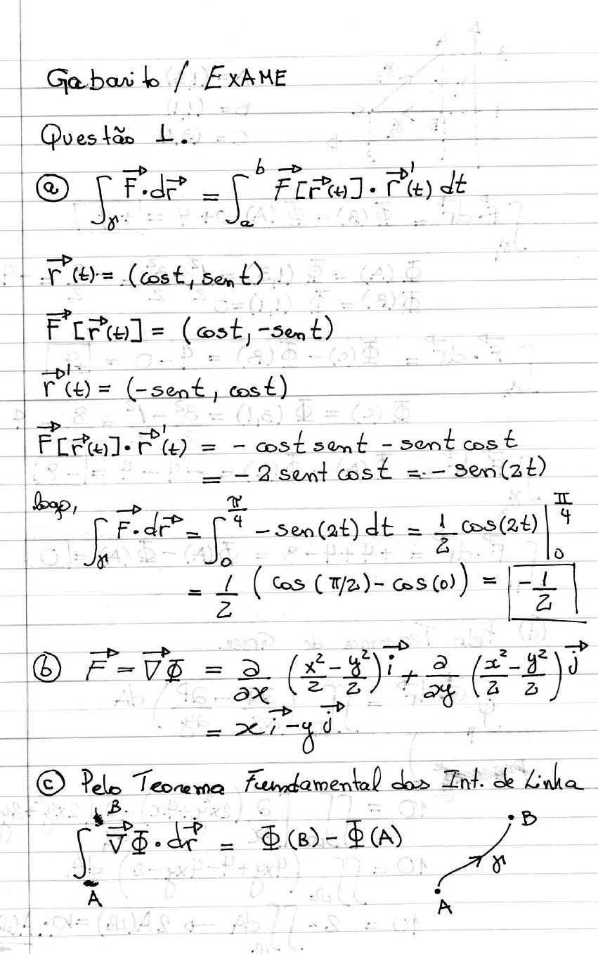 Calculo III Exame [GABARITO] - Cálculo III