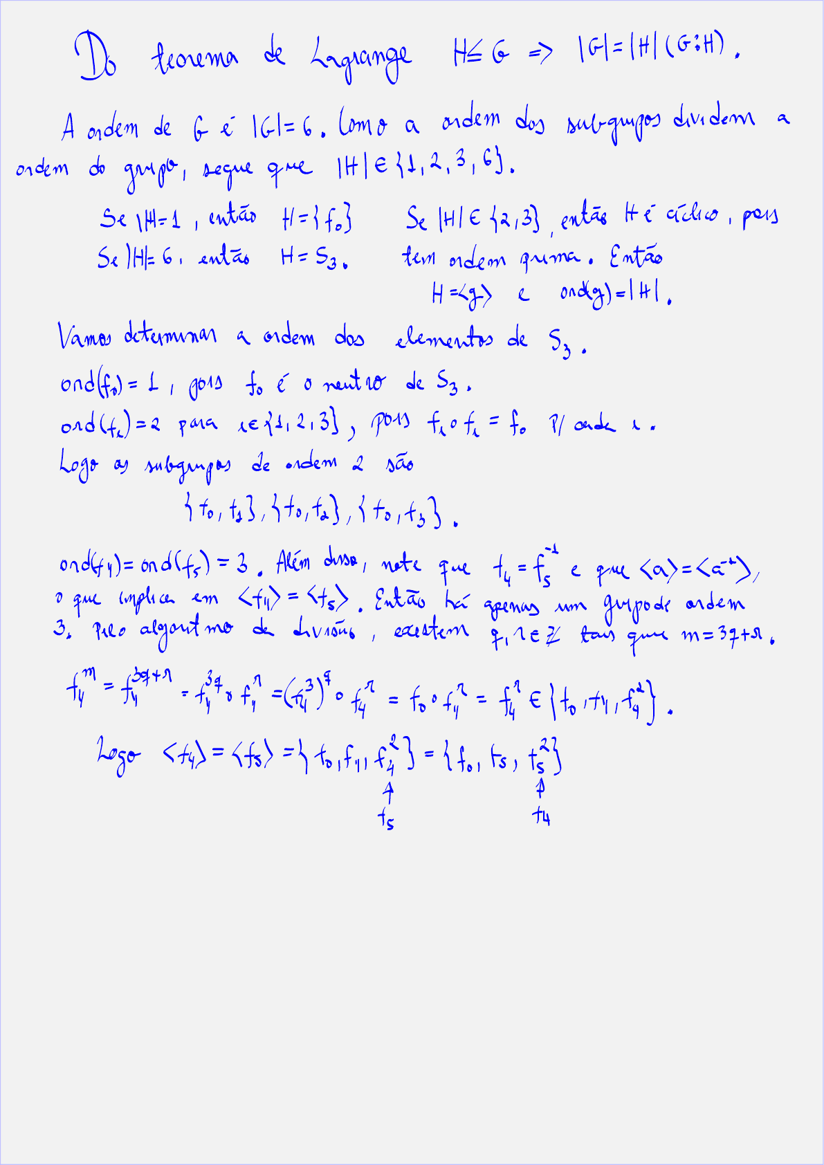 Subgrupos do S3 - Algebra Abstrata