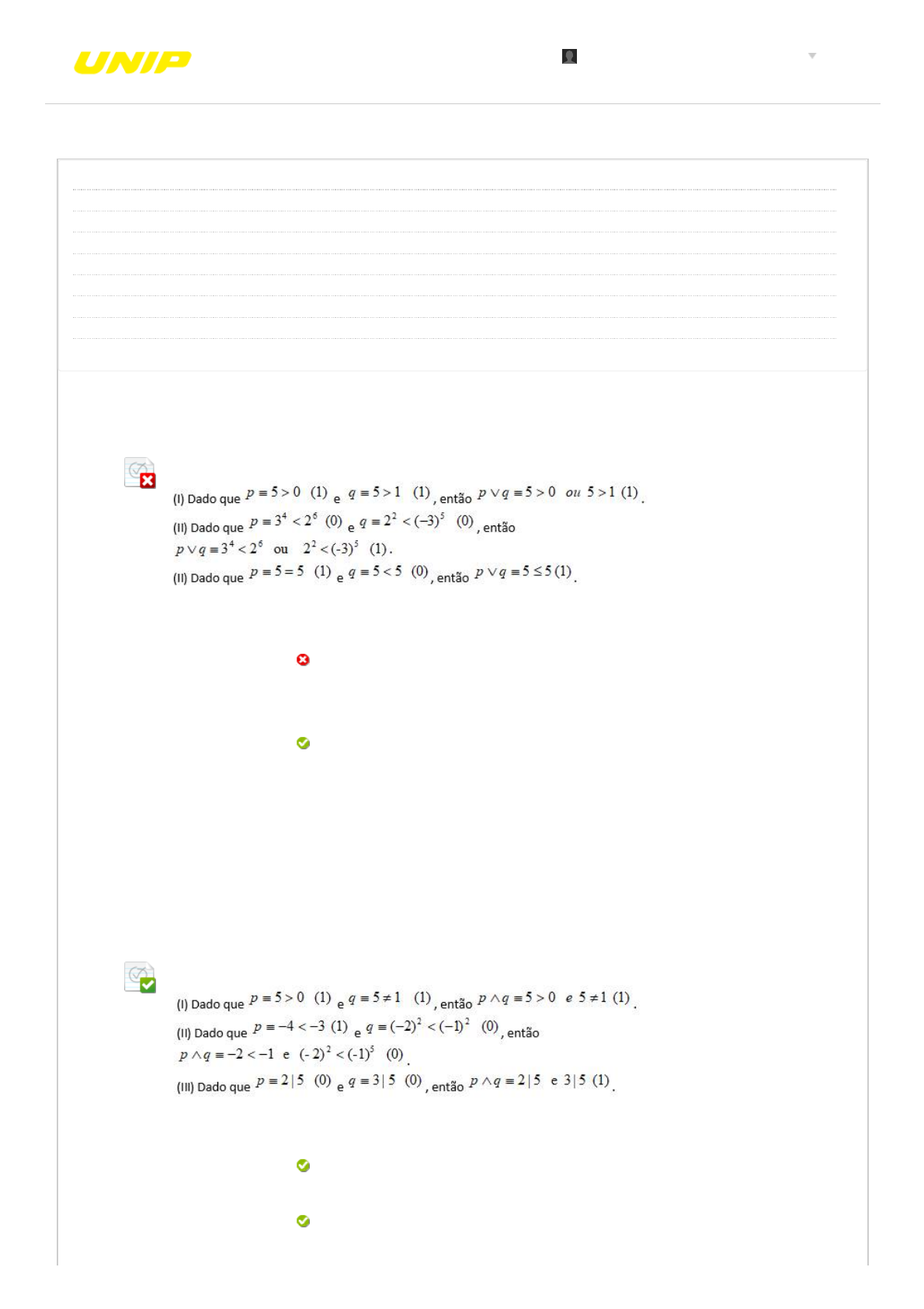 QUESTIONÁRIO UNIDADE I LÓGICA MATEMÁTICA - Matemática QUESTIONÁRIO UNIDADE I LÓGICA MATEMÁTICA - Matemática
