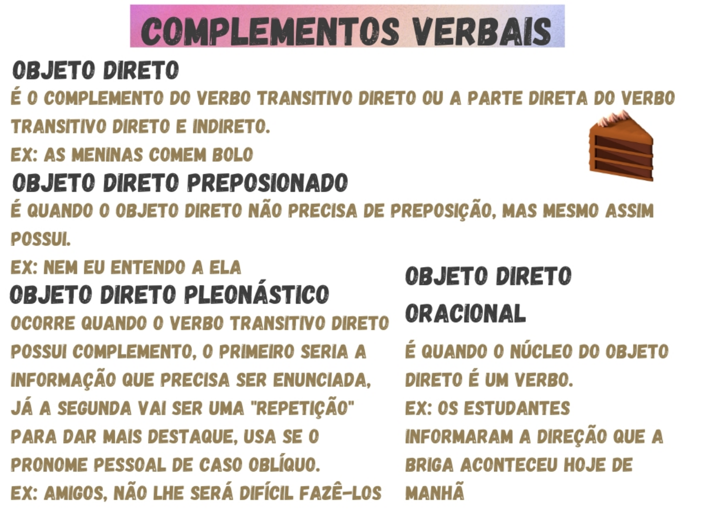 transitividade verbal - intransitividade verbal - complementos verbais ...
