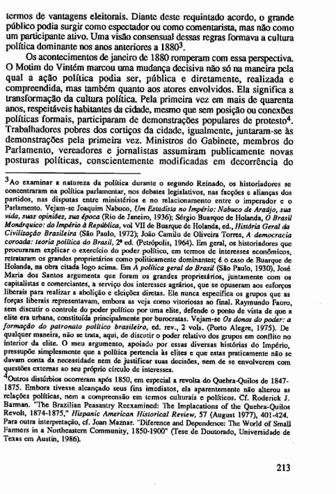 Aula 3 GRAHAM, Sandra O motim do vintém 1880 - Mobilidade Urbana