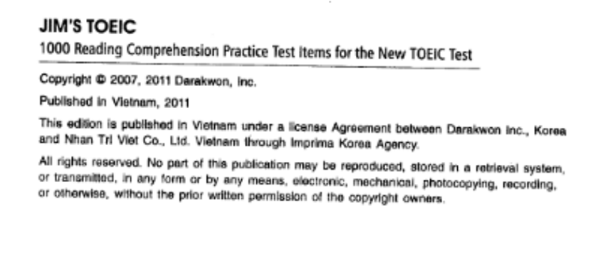 1000 reading comprehension practice test items for the new TOEIC test ... 1000 reading comprehension practice test items for the new TOEIC test ...