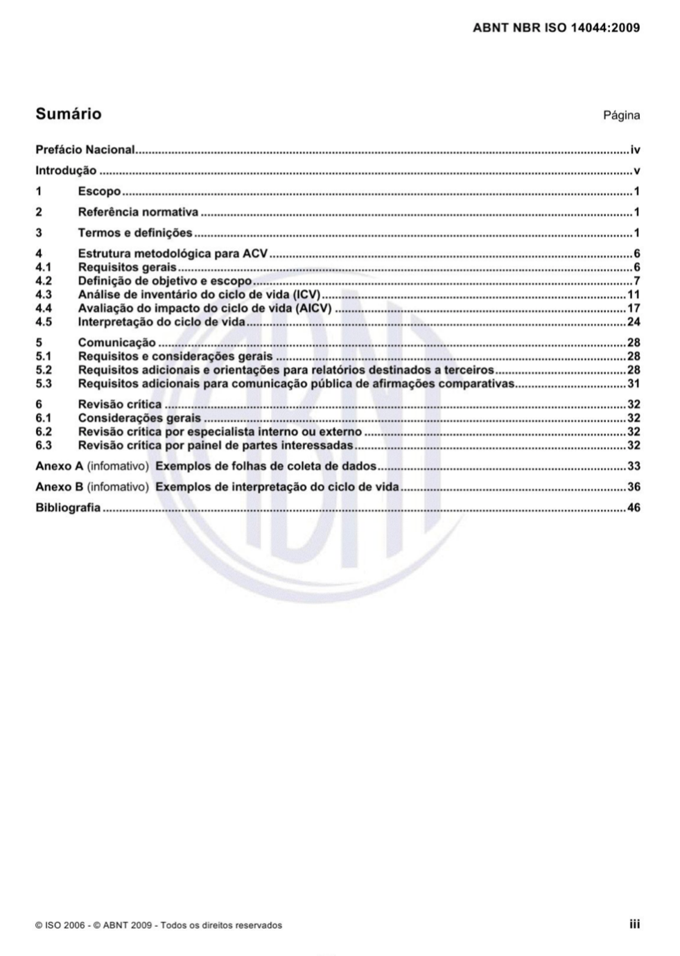 ISO 14044 de 05 2009 - Gestão ambiental - Avaliação do ciclo de vida ...
