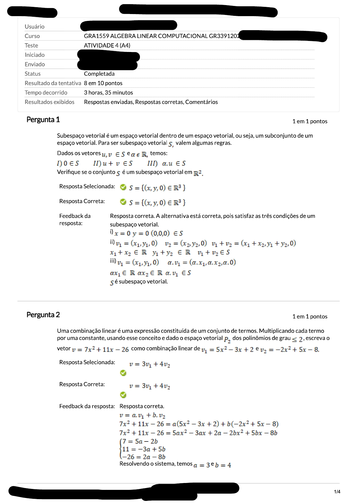 ATIVIDADE 4 ALGEBRA LINEAR COMPUTACIONALpdf - Álgebra Linear Computacional