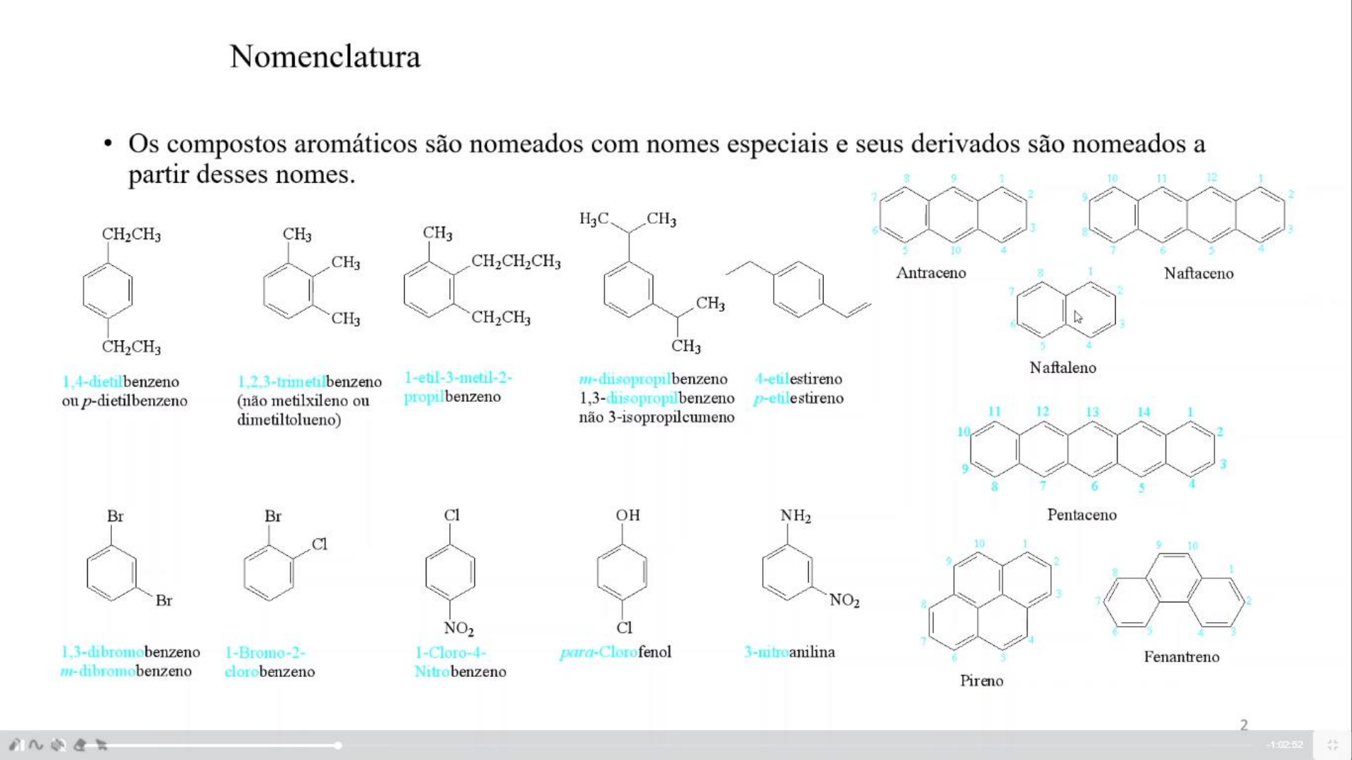 Aula teórica 5 - Introdução aos compostos aromáticos - Química Orgânica I