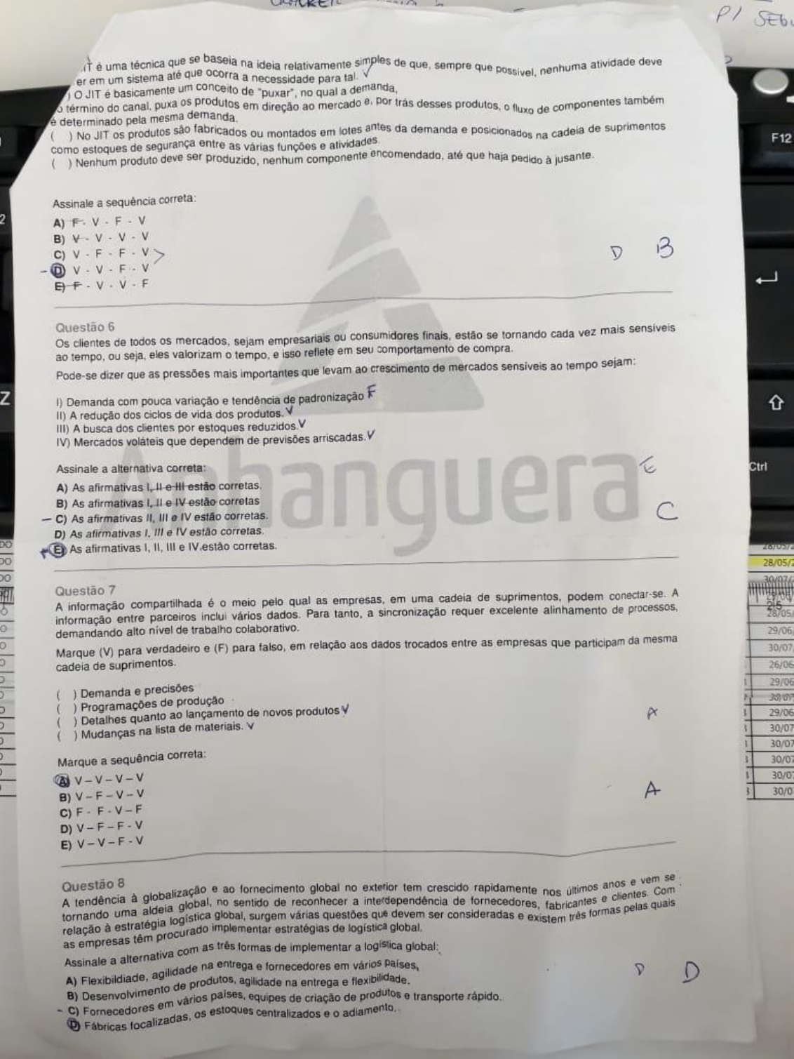Prova Logistica Empresarial Versão 965054 de 02.04.2018 - Logística ... Prova Logistica Empresarial Versão 965054 de 02.04.2018 - Logística ...