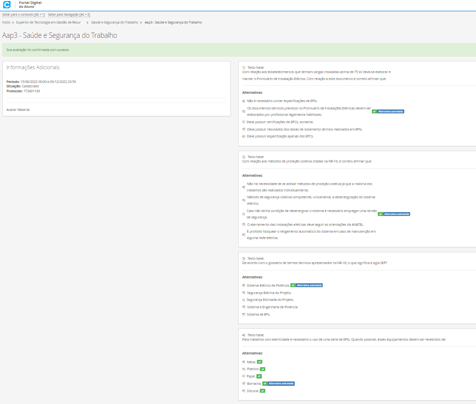 Aap3 - Saúde e Segurança do Trabalho - Recursos Humanos