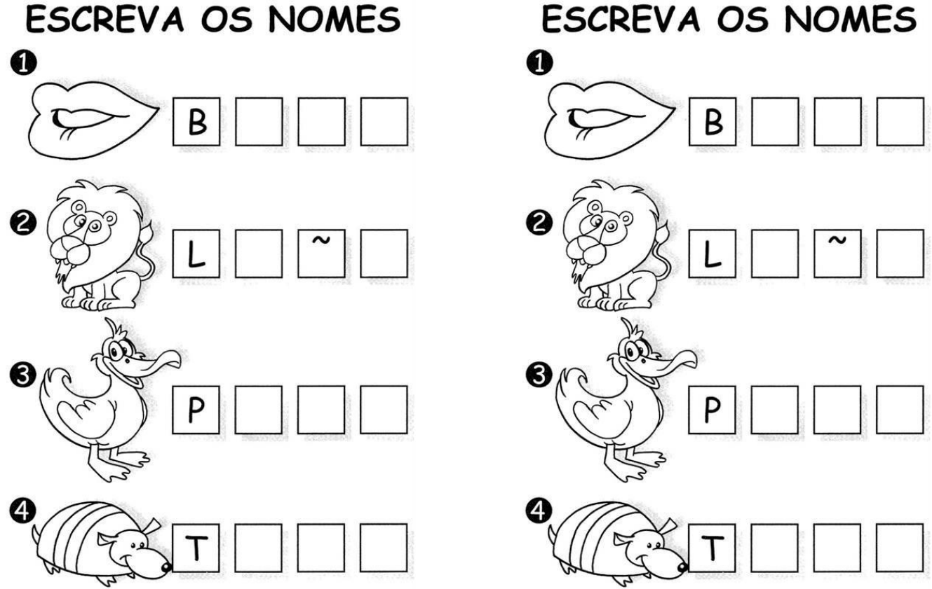 01 Escreva Os Nomes Das Figuras Lingua Portuguesa Nos Anos Iniciais