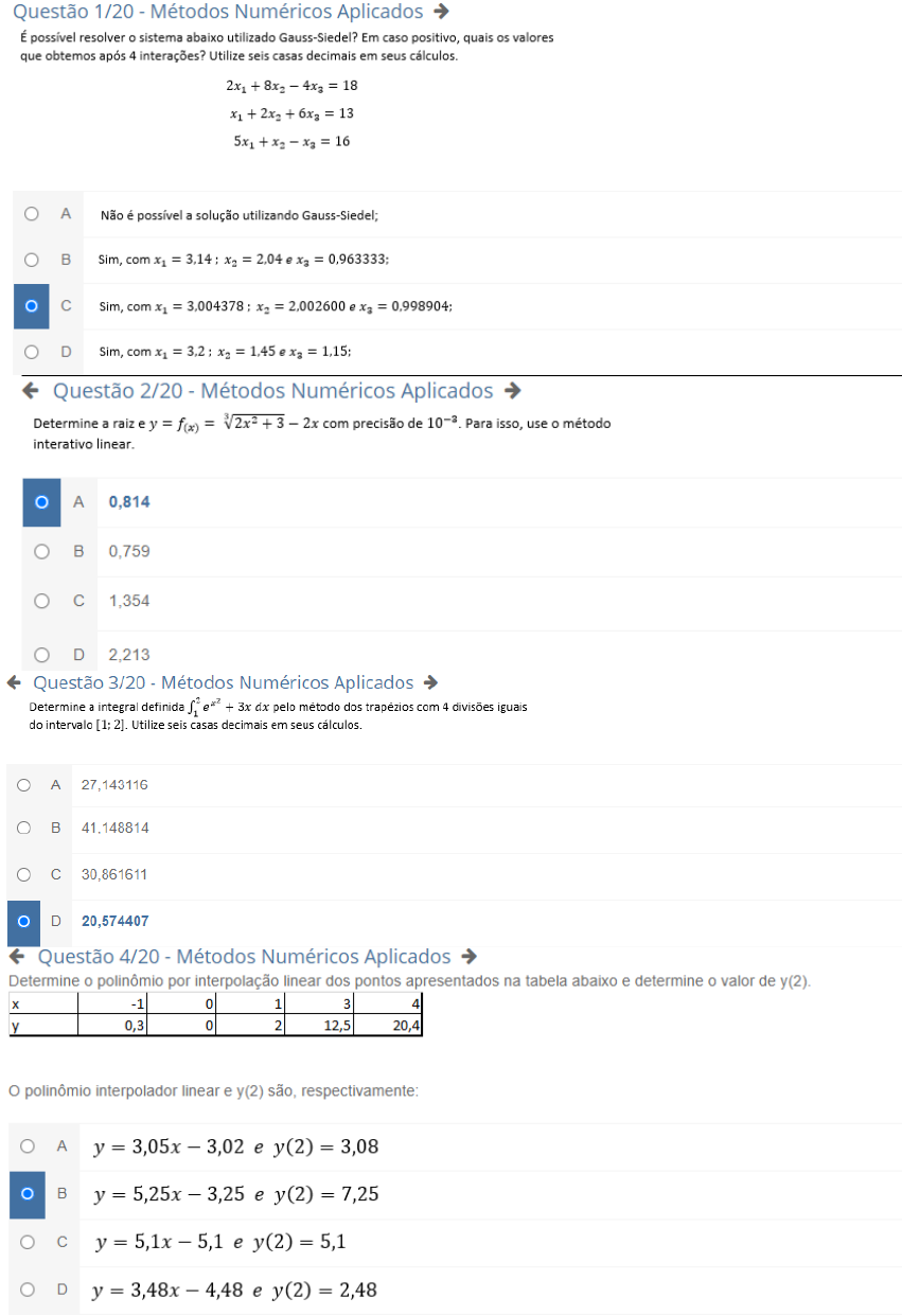 Atividade Pratica Metodos Numericos Aplicados - Métodos Numéricos Aplicados