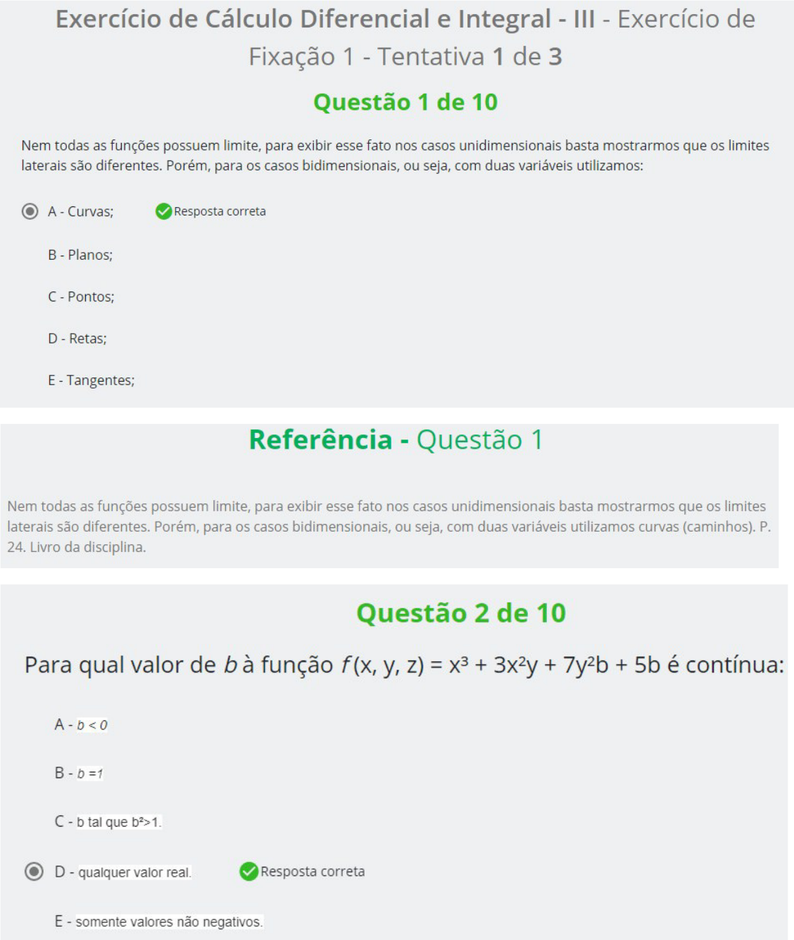 Exercícios 1 Cálculo Diferencial E Integral Iii Cálculo Iii