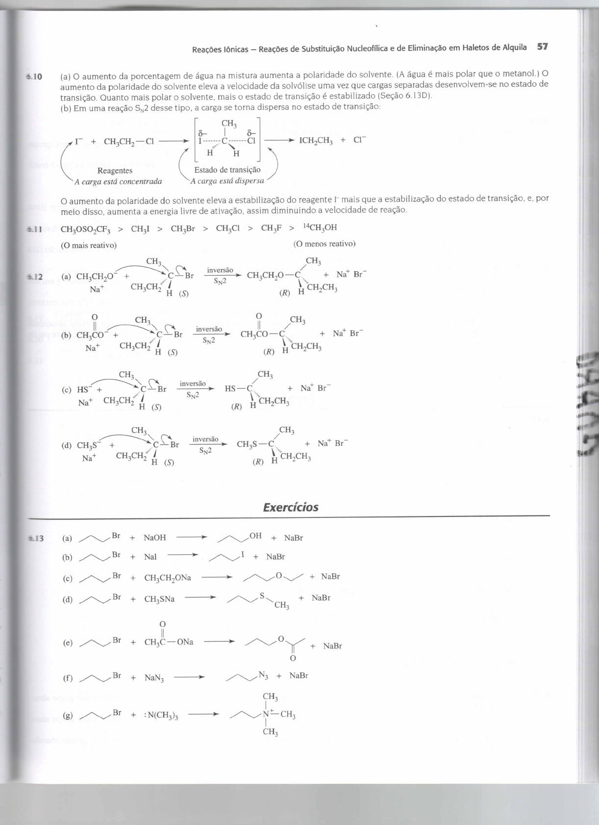 respostas cap 6 solomons 9a ed - Química Orgânica I