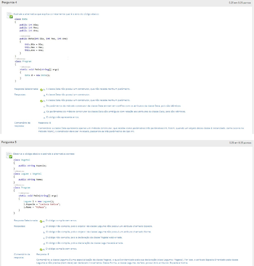 3 AULA PROGRAMAÇÃO ORIENTADA A OBJETOS I - QUESTIONÁRIO III ...
