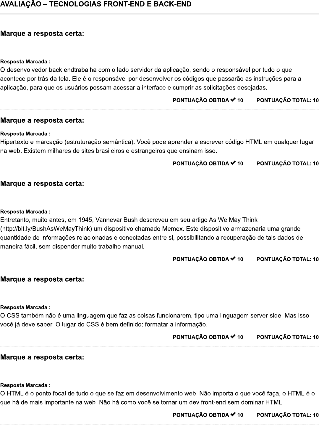 AVALIAÇÃO TECNOLOGIAS FRONT-END E BACK-END - Desenvolvimento de ... AVALIAÇÃO TECNOLOGIAS FRONT-END E BACK-END - Desenvolvimento de ...