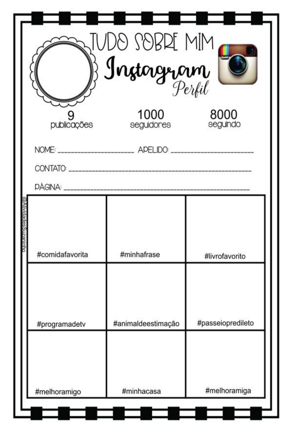 Atividade Instagram Adolescentes - Pedagogia