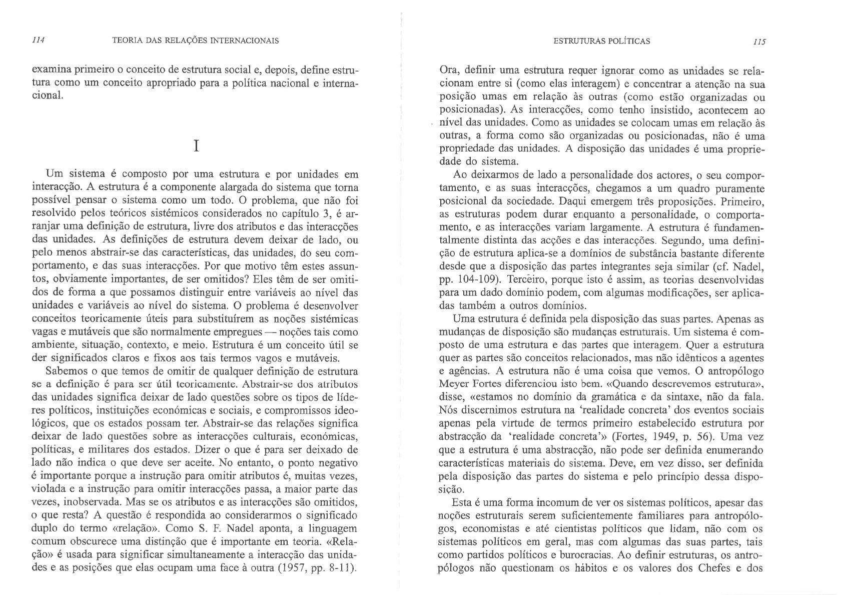 WALTZ, Kenneth. Teoria das Relações Internacionais - Relações Interpessoais