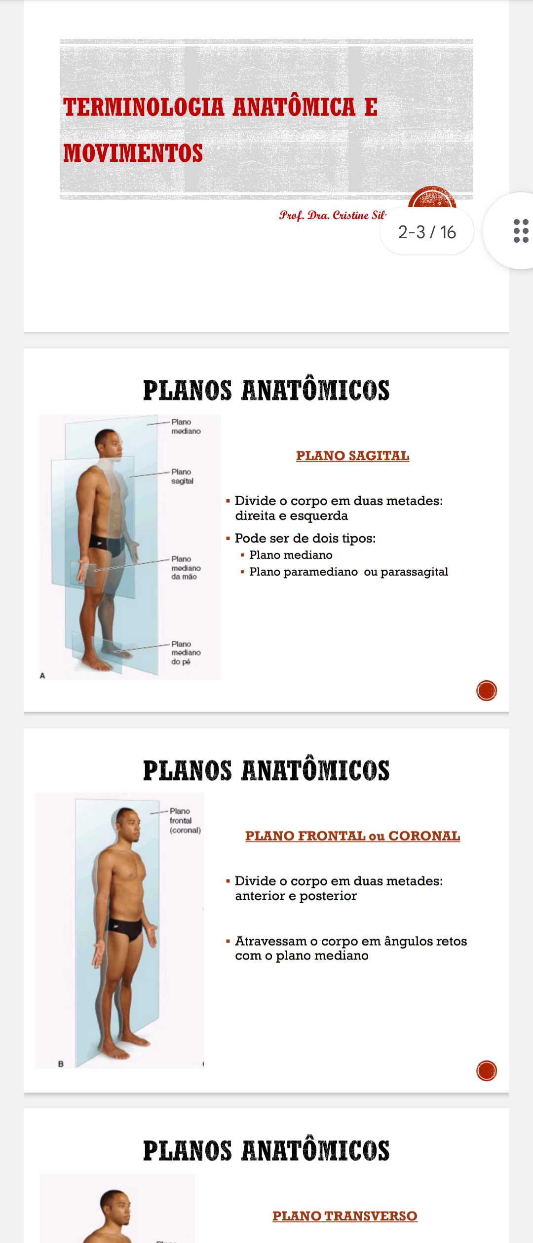 Movimentos Anatômicos Anatomia I