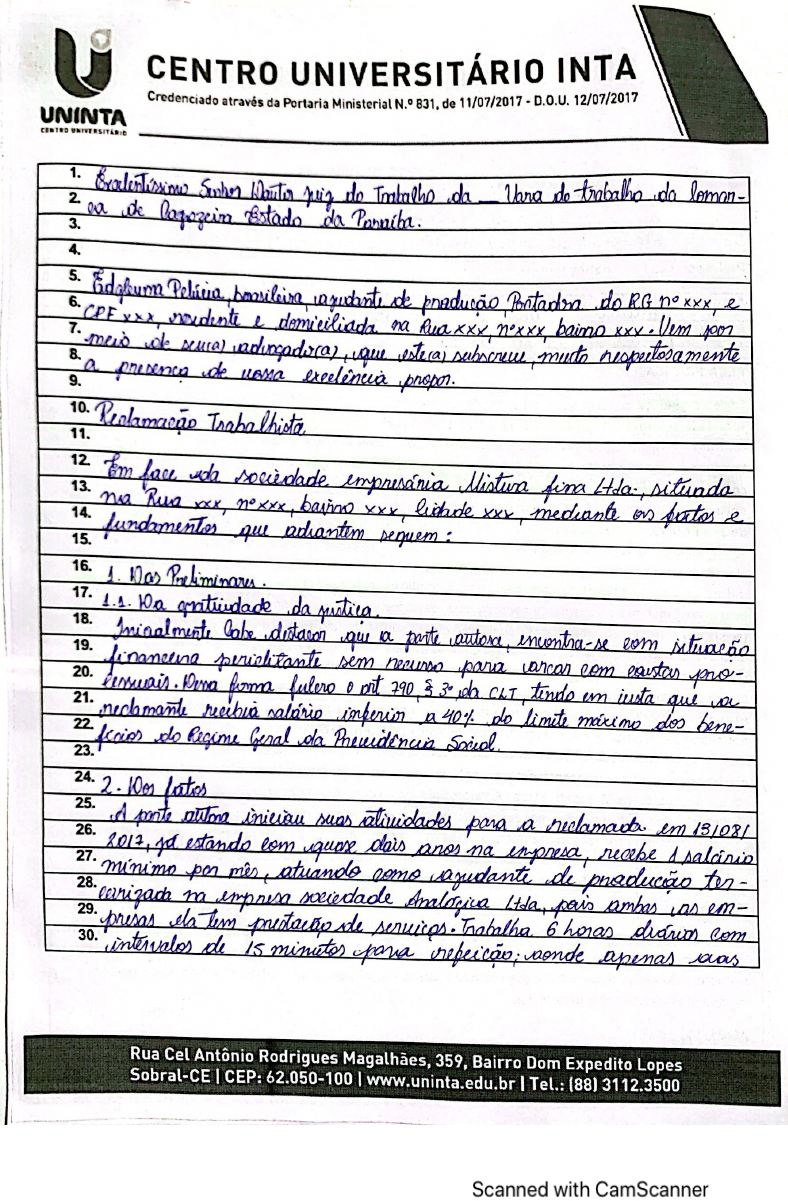 4 RECLAMACAO TRABALHISTA - Processo Trabalho 1 4 RECLAMACAO TRABALHISTA - Processo Trabalho 1