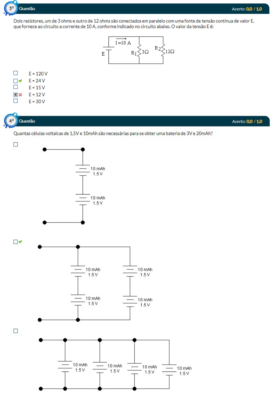 Eletricidade Aplicada Simulado 2 Eletricidade Aplicada