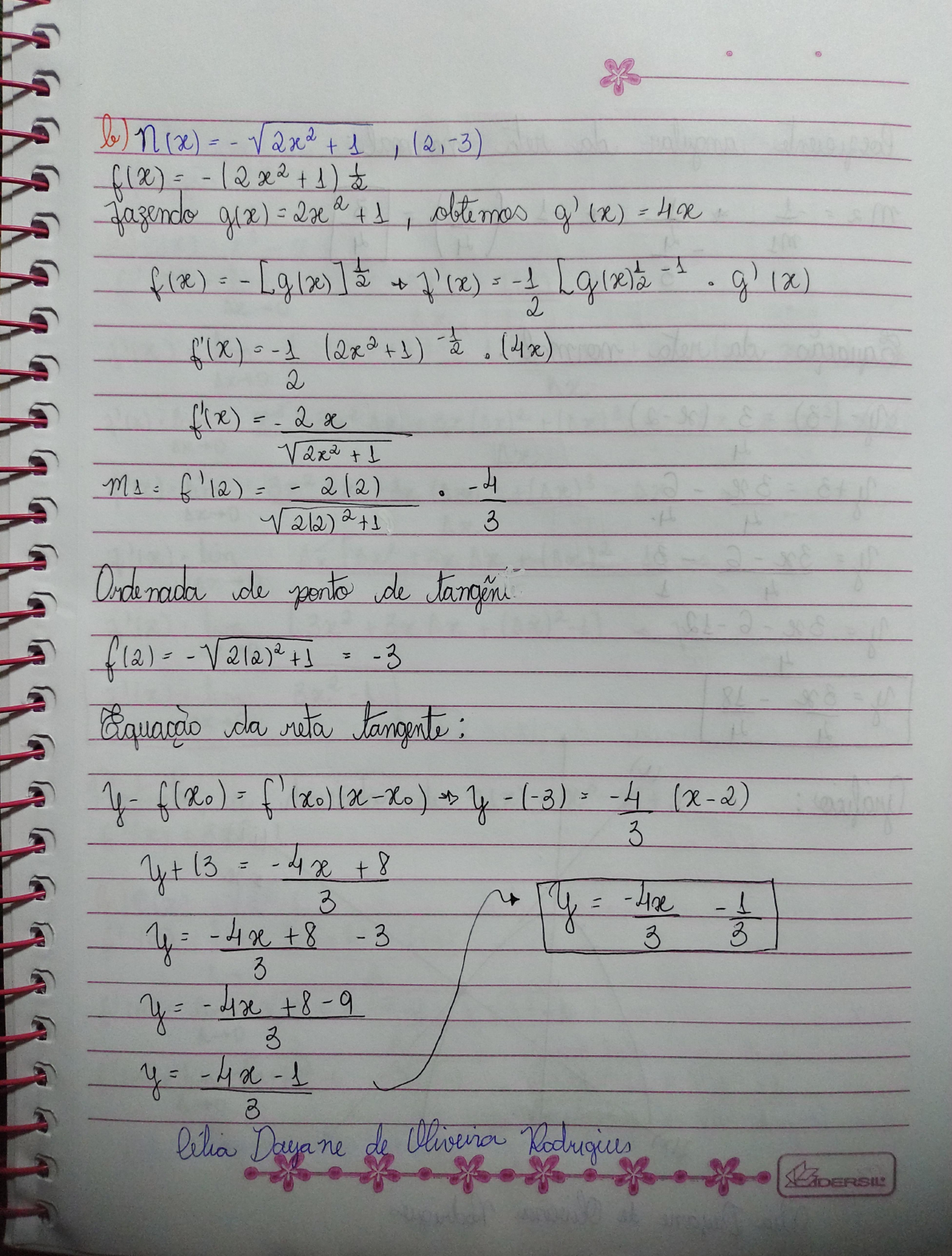 Portfólio 3 Cálculo integral e Diferencial - Calculo Diferencial e ...