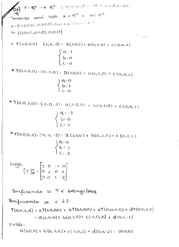 Provas Resolvidas 3º Estagio Algebra Linear - Álgebra Linear I Provas Resolvidas 3º Estagio Algebra Linear - Álgebra Linear I