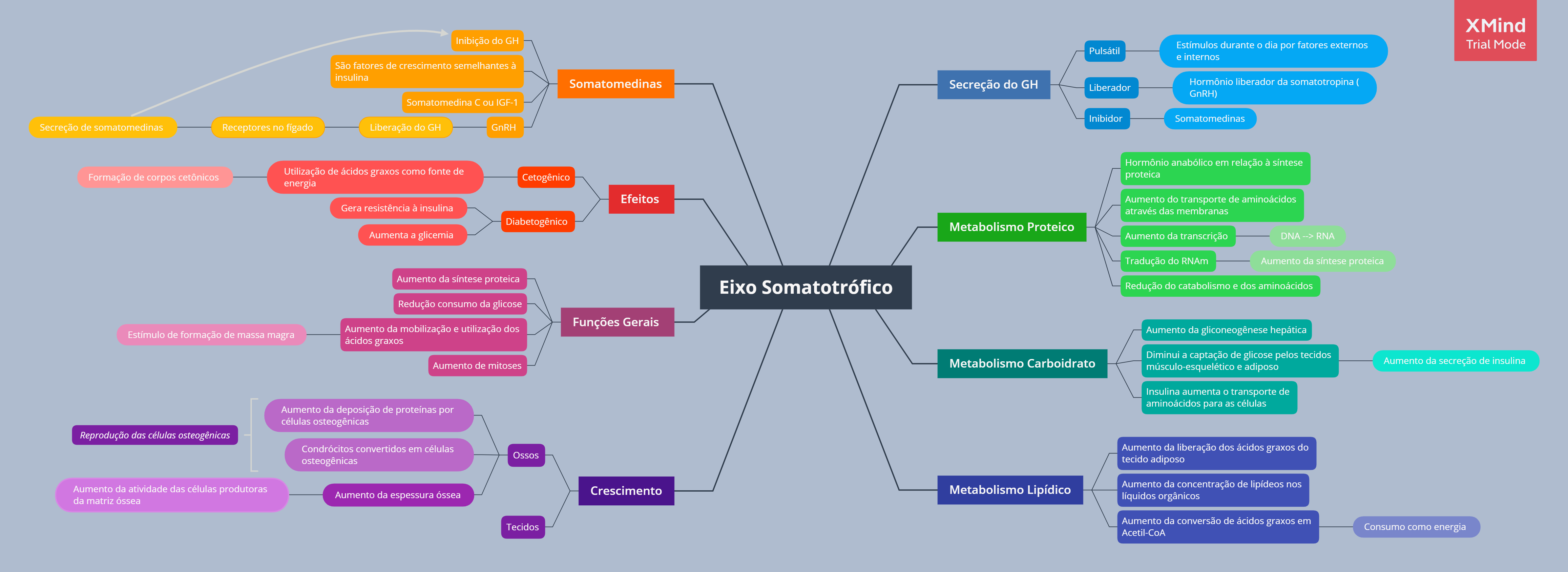 Mapa Mental - Eixo Somatotrófico - Endocrinologia