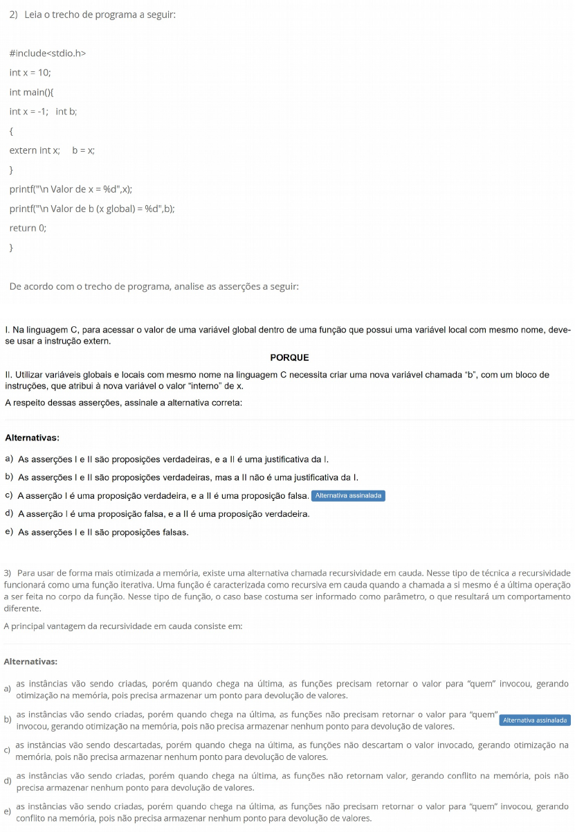 Av2 - Algoritmos e Programação Estruturada (Parte 1) - Algoritmos e ...