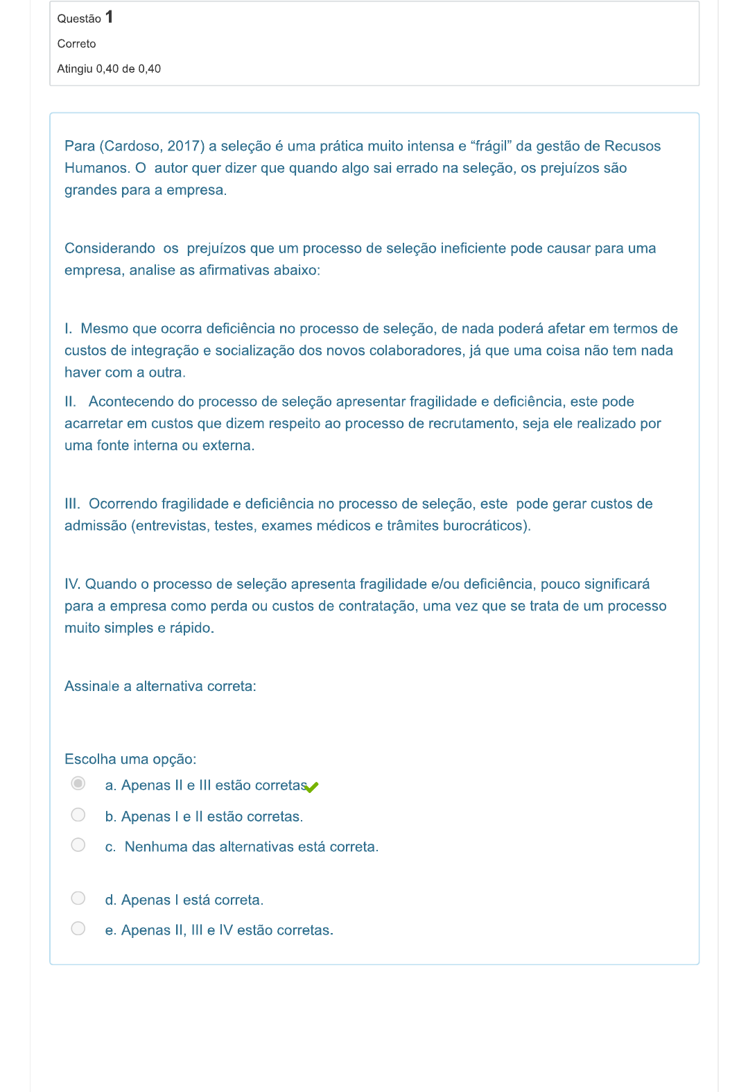 PROVA RECRUTAMENTO E SELEÇÃO FCV - Recrutamento e Seleção em Recursos ... PROVA RECRUTAMENTO E SELEÇÃO FCV - Recrutamento e Seleção em Recursos ...