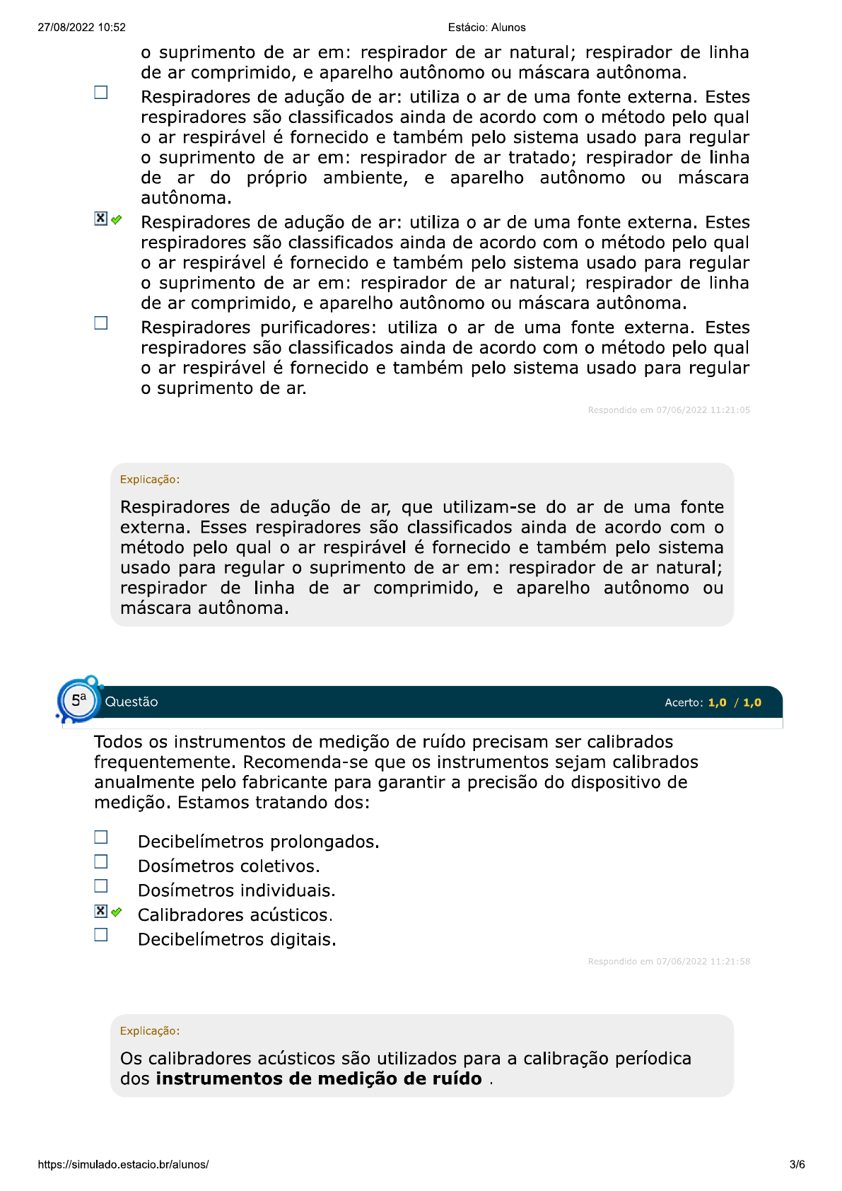 EQUIP E INSTRUMENTOS NA SEG DO TRABALHO - SIMULADO - Equipamentos e ...