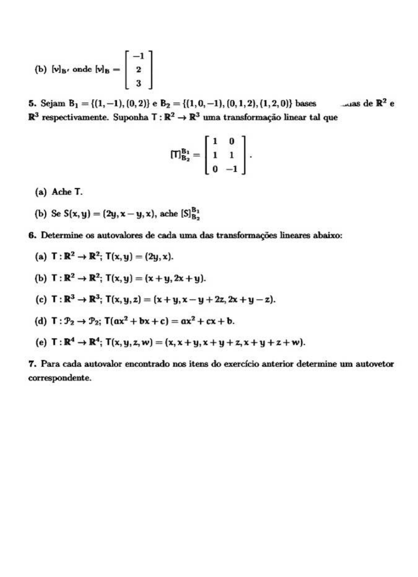 ALGEBRA LINEAR 1 - QUESTOES RESOLVIDAS - Álgebra Linear I