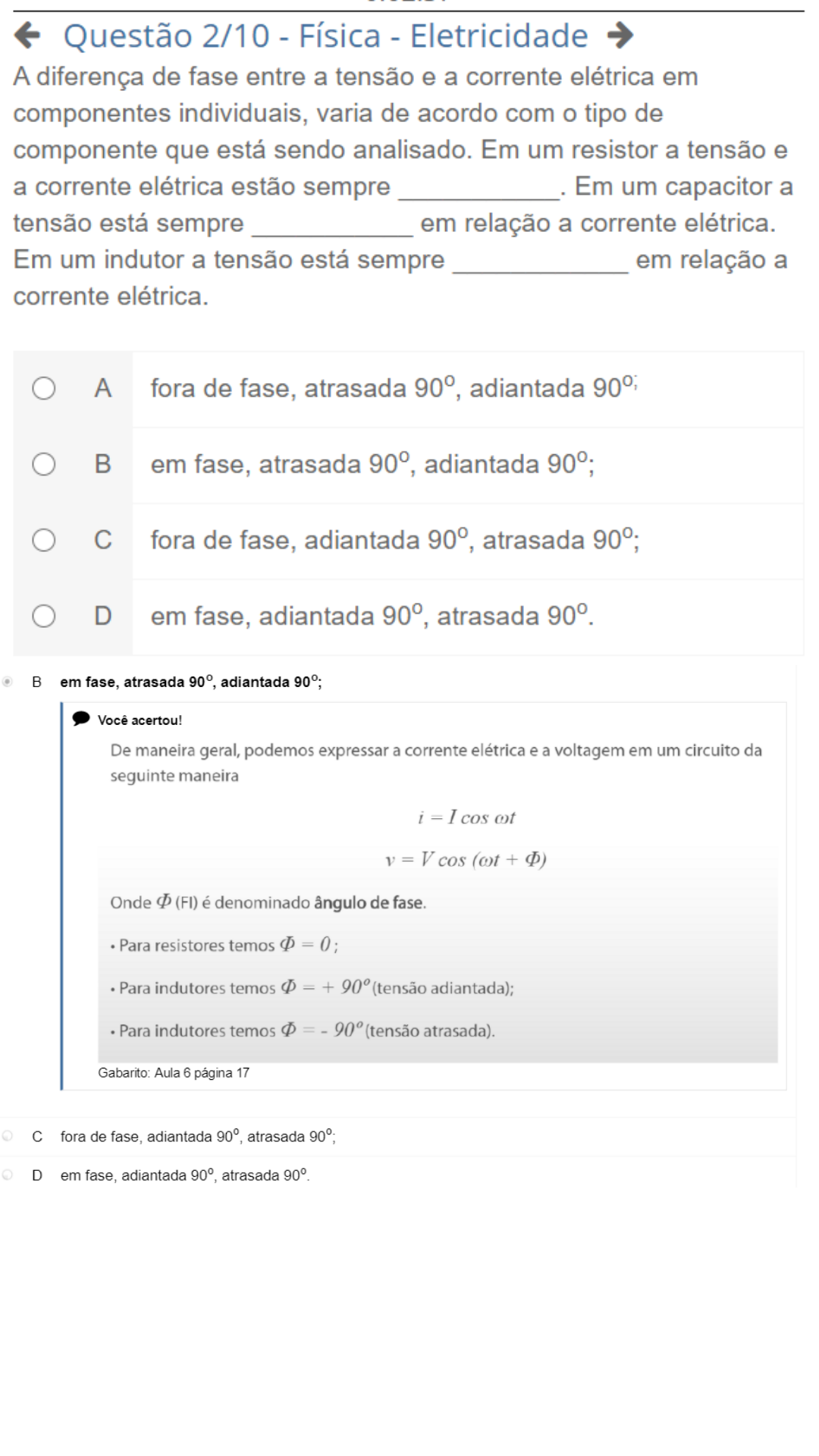 APOL 2 - 100 FÍSICA ELETRICIDADE - Engenharia de Produção APOL 2 - 100 FÍSICA ELETRICIDADE - Engenharia de Produção