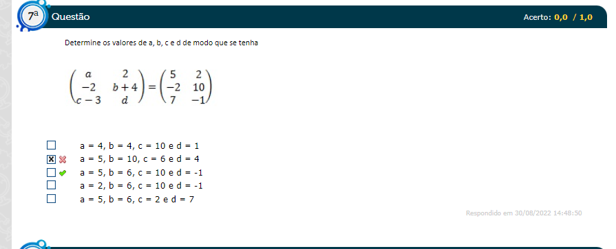 Determine os valores de a, b, c e d de modo que se tenha - Logística