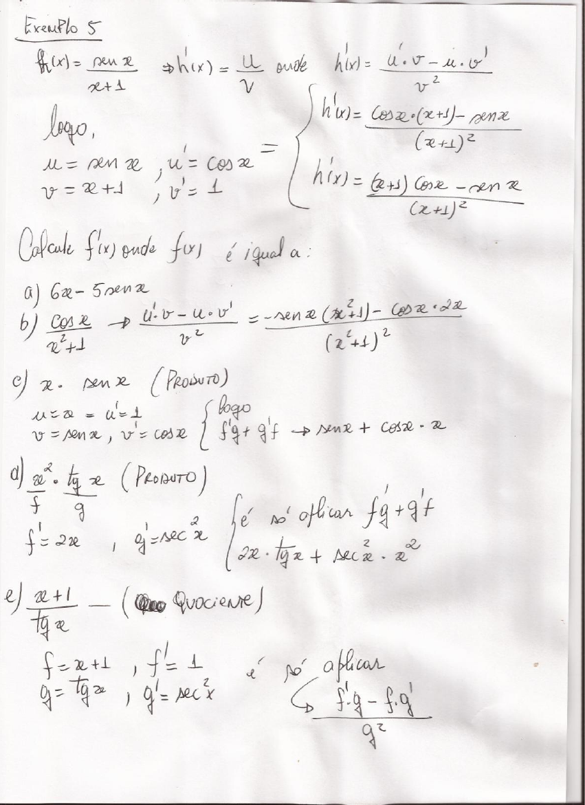 Lista De Exercícios De Derivadas Com Respostas Pdf - BRAINCP