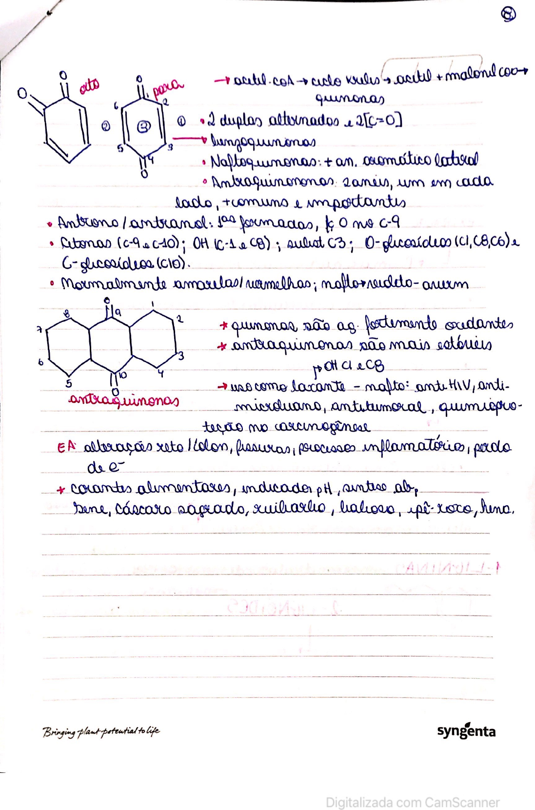 Cumarinas, Cromonas, Xantonas, Taninos, Quinonas, Lignóides - Farmacognosia