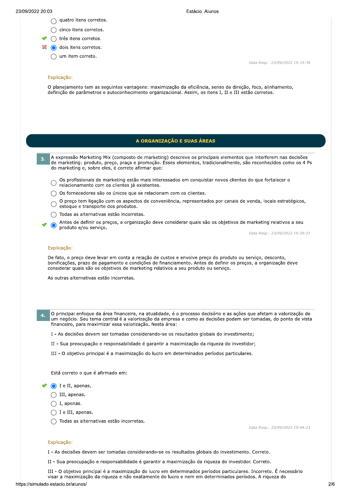 Teste de conhecimento - Principios de gestao - Principios de Gestao Teste de conhecimento - Principios de gestao - Principios de Gestao