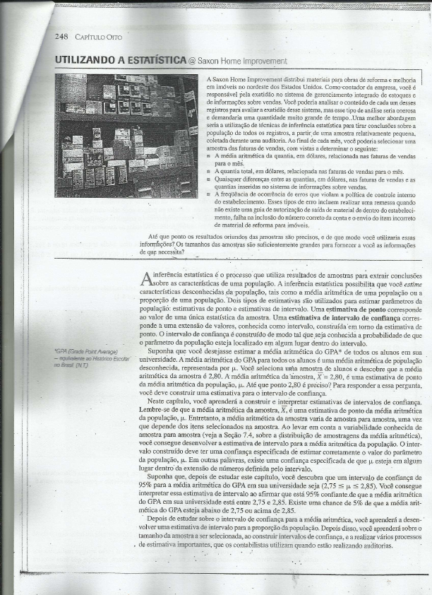 prob cap 8 parte01 - Probabilidade e Estatística