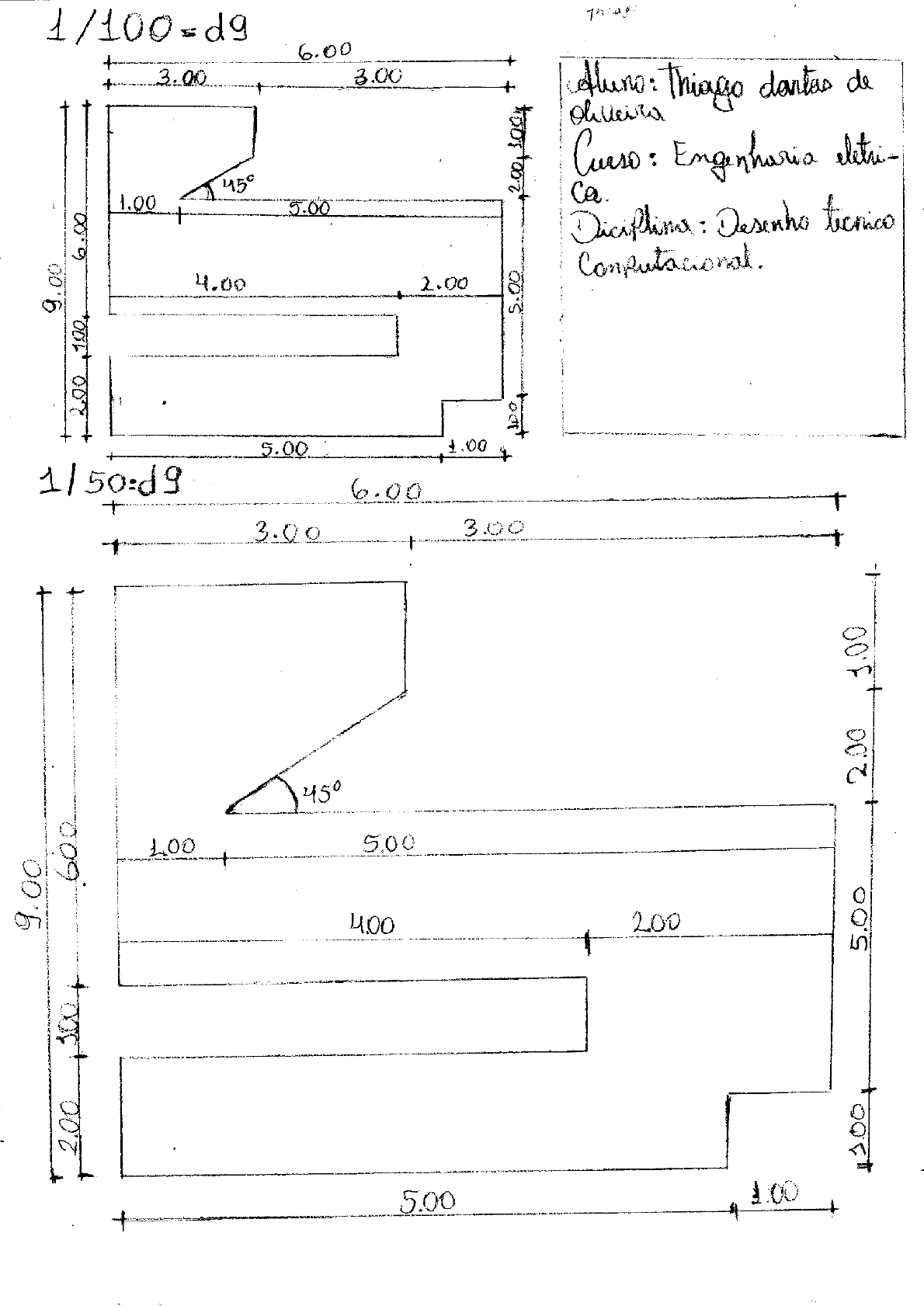 ATIVIDADE A1 - DESENHO TECNICO E COMPUTACIONAL - Desenho Computacional