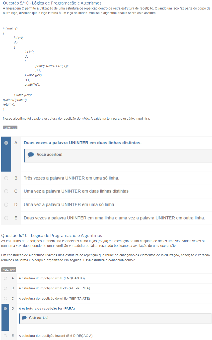 Logica De Programacao E Algoritmos Apol2 Lógica De Programação E Algoritmos