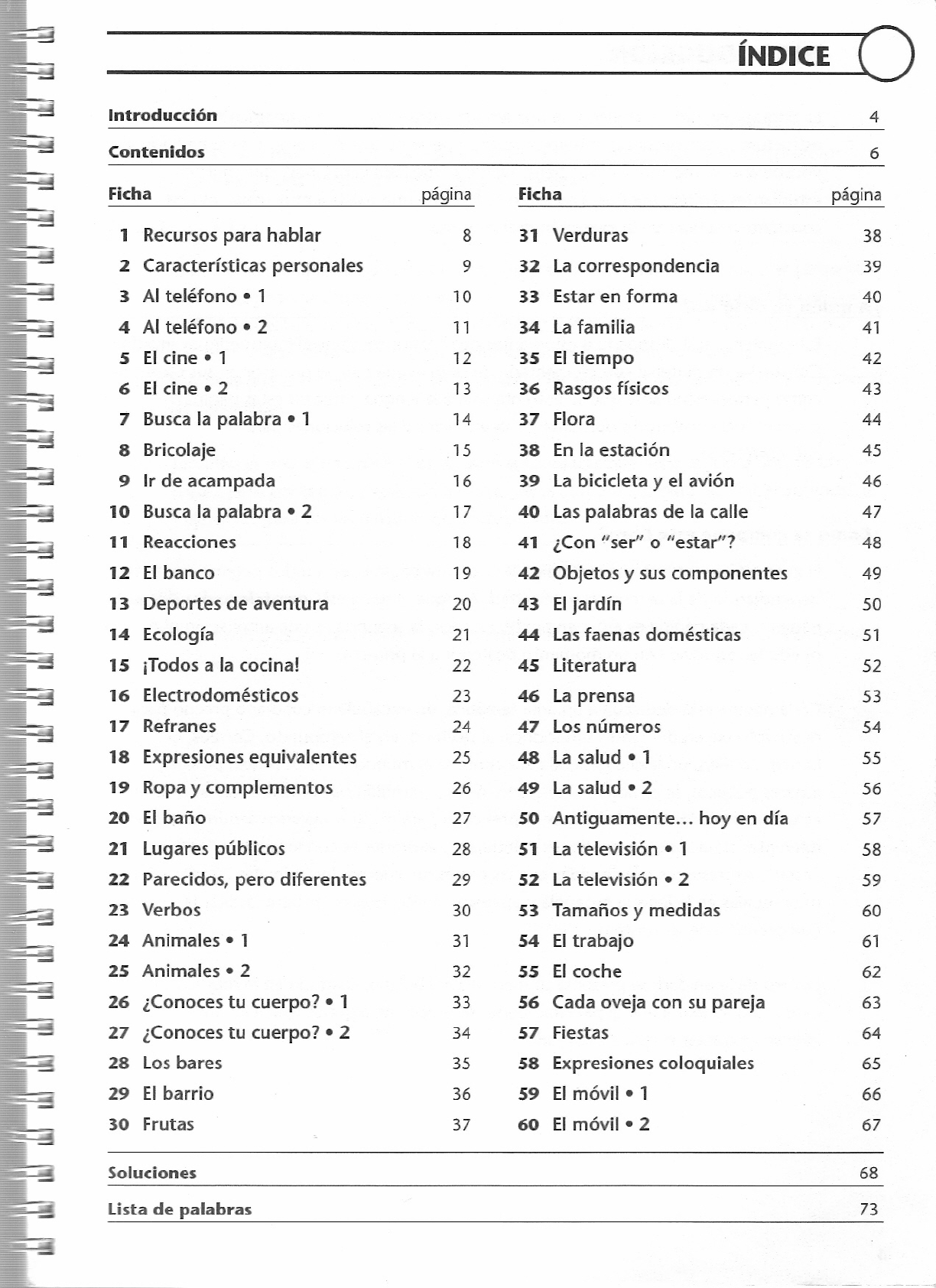 Vocabulario Activo 1 (Elemental - Pre-Intermedio) - Espanhol