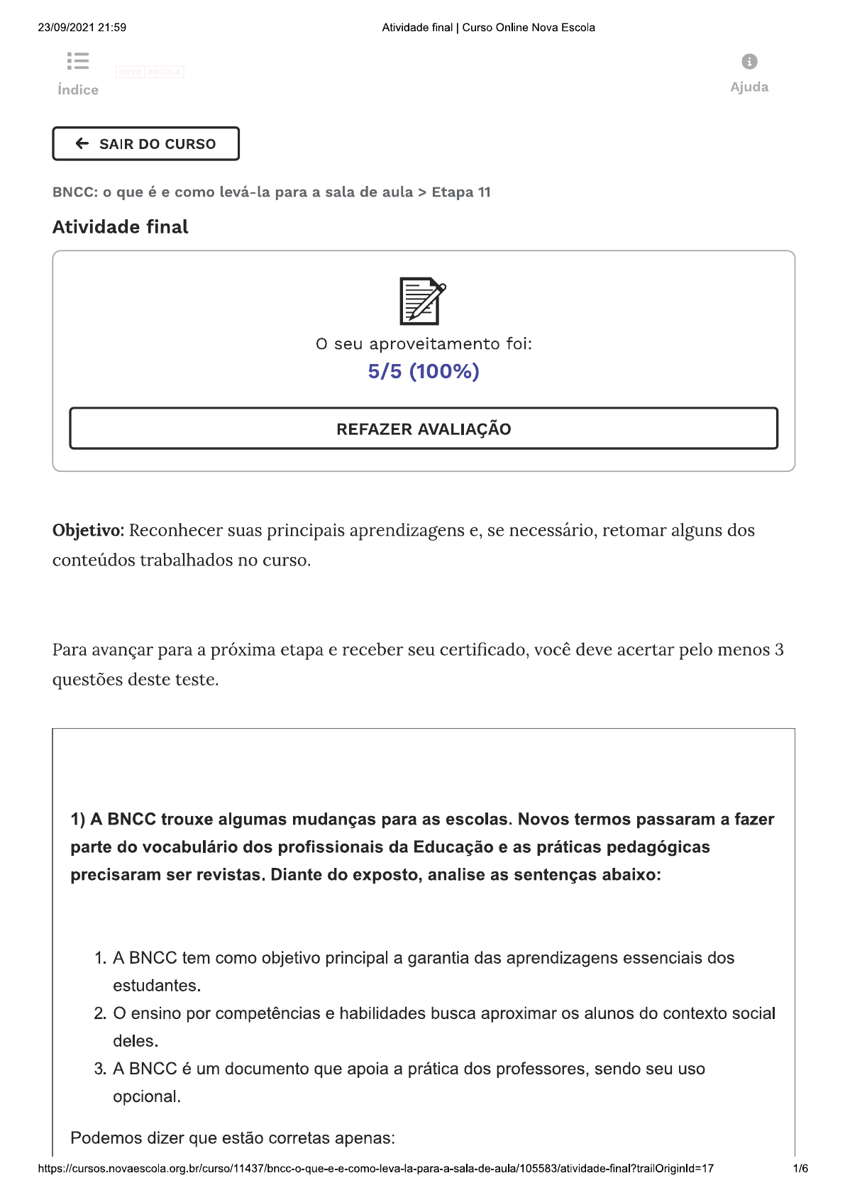 módulo 1 BNCC Nova Escola - Bncc - Material do Professor