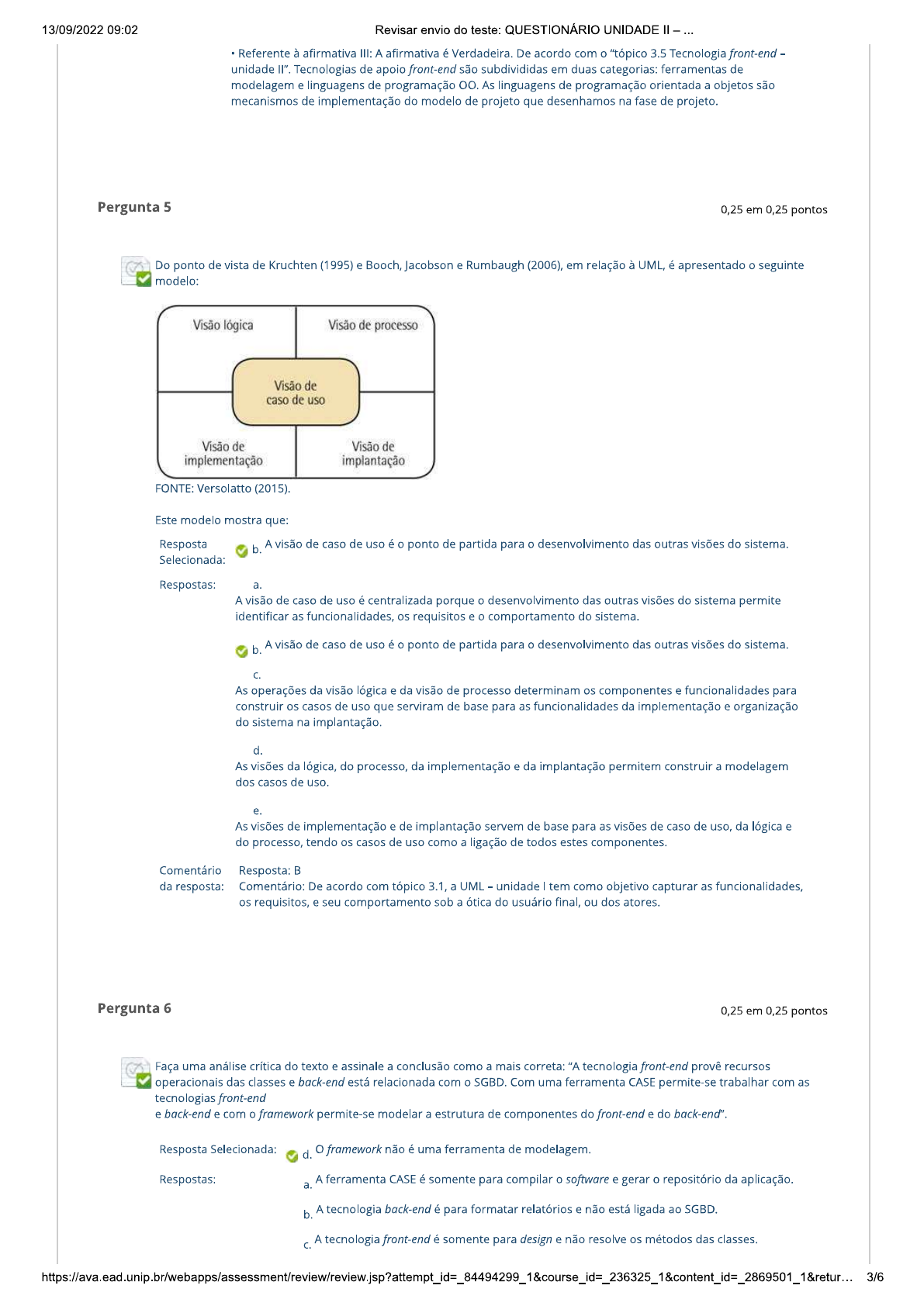 PROJETO DE SISTEMAS ORIENTADO A OBJETOS QUESTIONARIO 2 - Projeto de Sistemas Orientado A Objetos