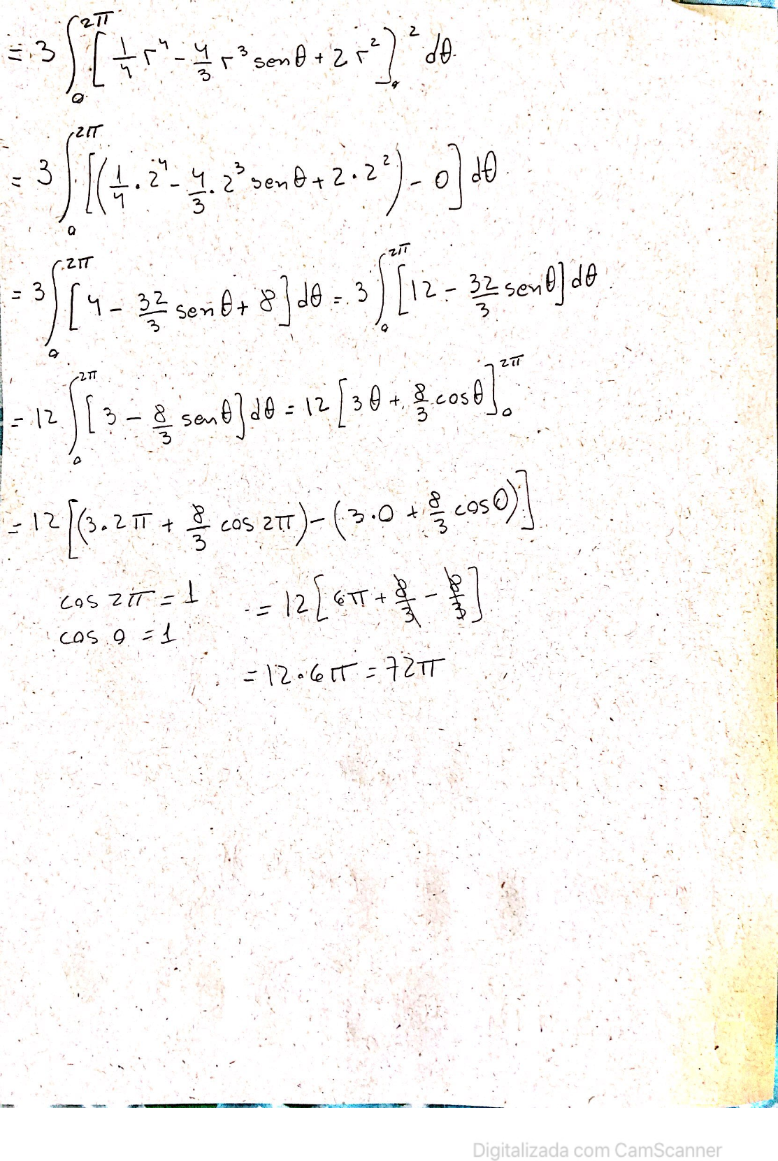 Calcule a integral curvilínea usando o Teorema de Green (3x2ydx+3 xy2dy ...
