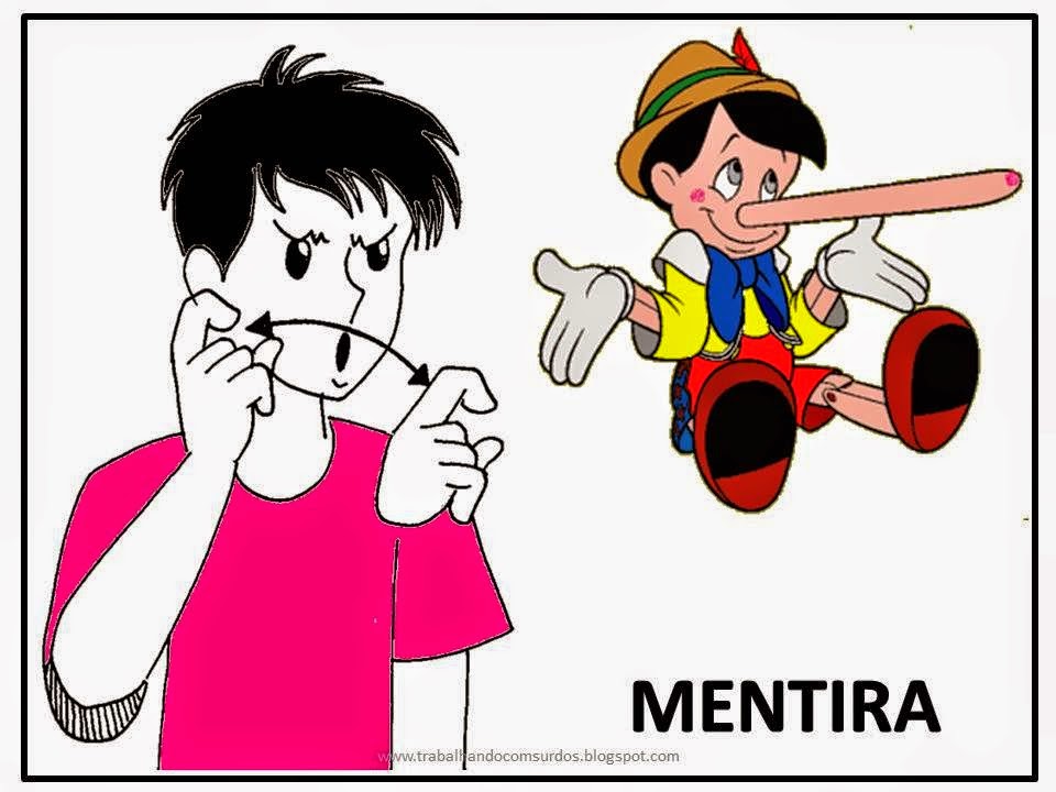 Mentira - Educação Inclusiva e Língua Brasileira de Sinais - Libras