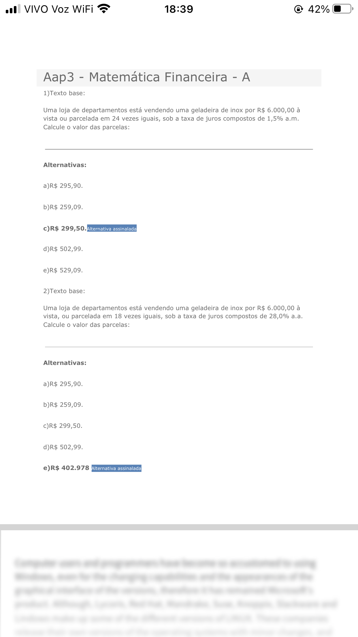 aap3 - Matemática Financeira