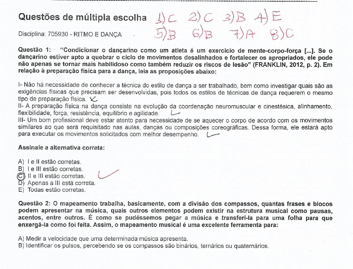 prova de ritmo e dança - Ritmo e Dança