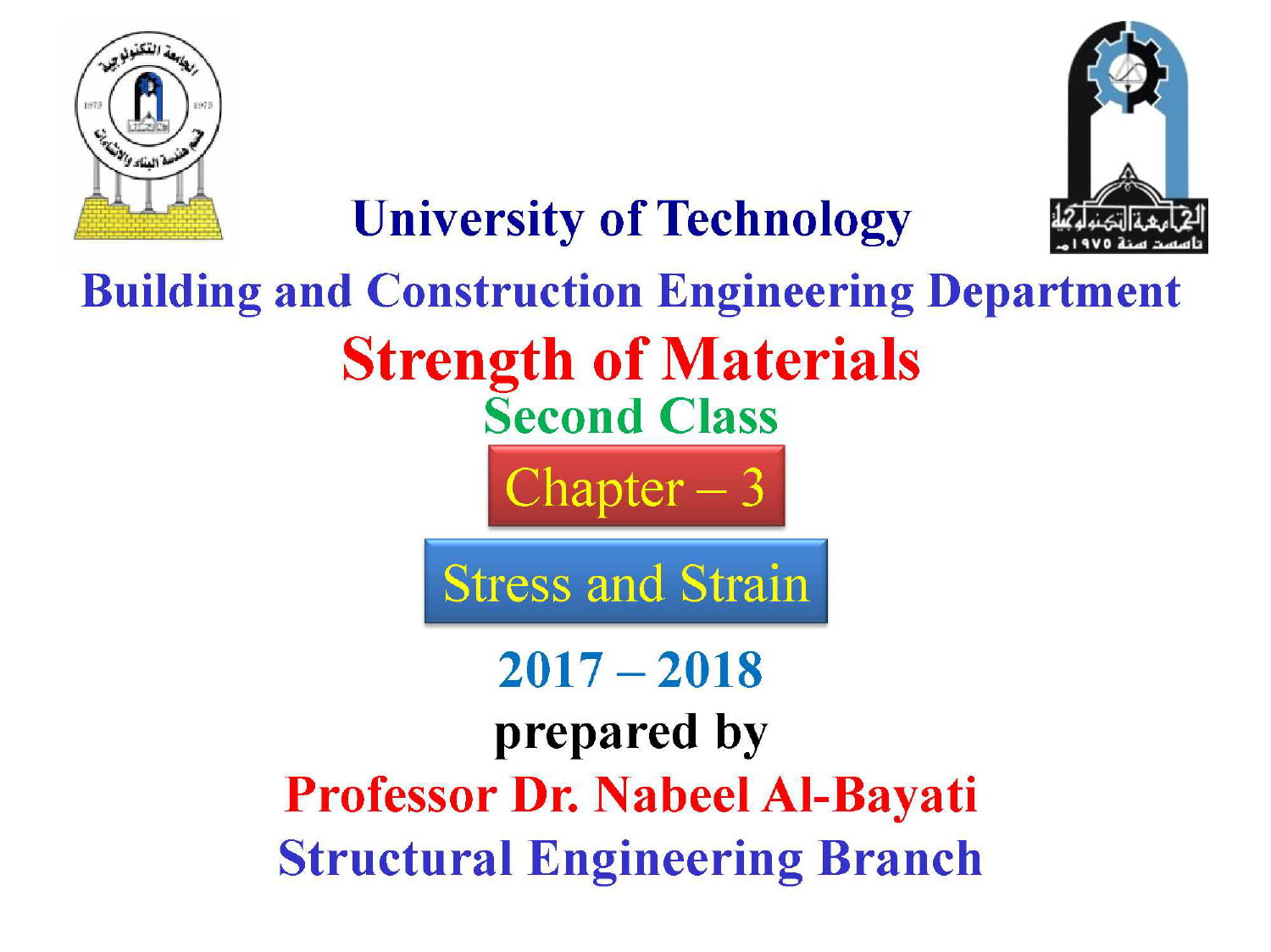 Strength of Materials Chapter 3 (Stress and Strain) 2017 2018 new2018 ...