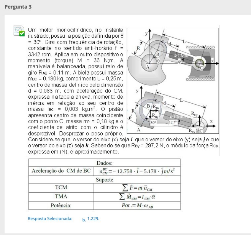 ENG MECÂNICA UNIP (9º SEM) - QUESTIONÁRIO 1 - DINÂMICA DOS SISTEMAS/AVA (D92C) - Dinamica dos ...