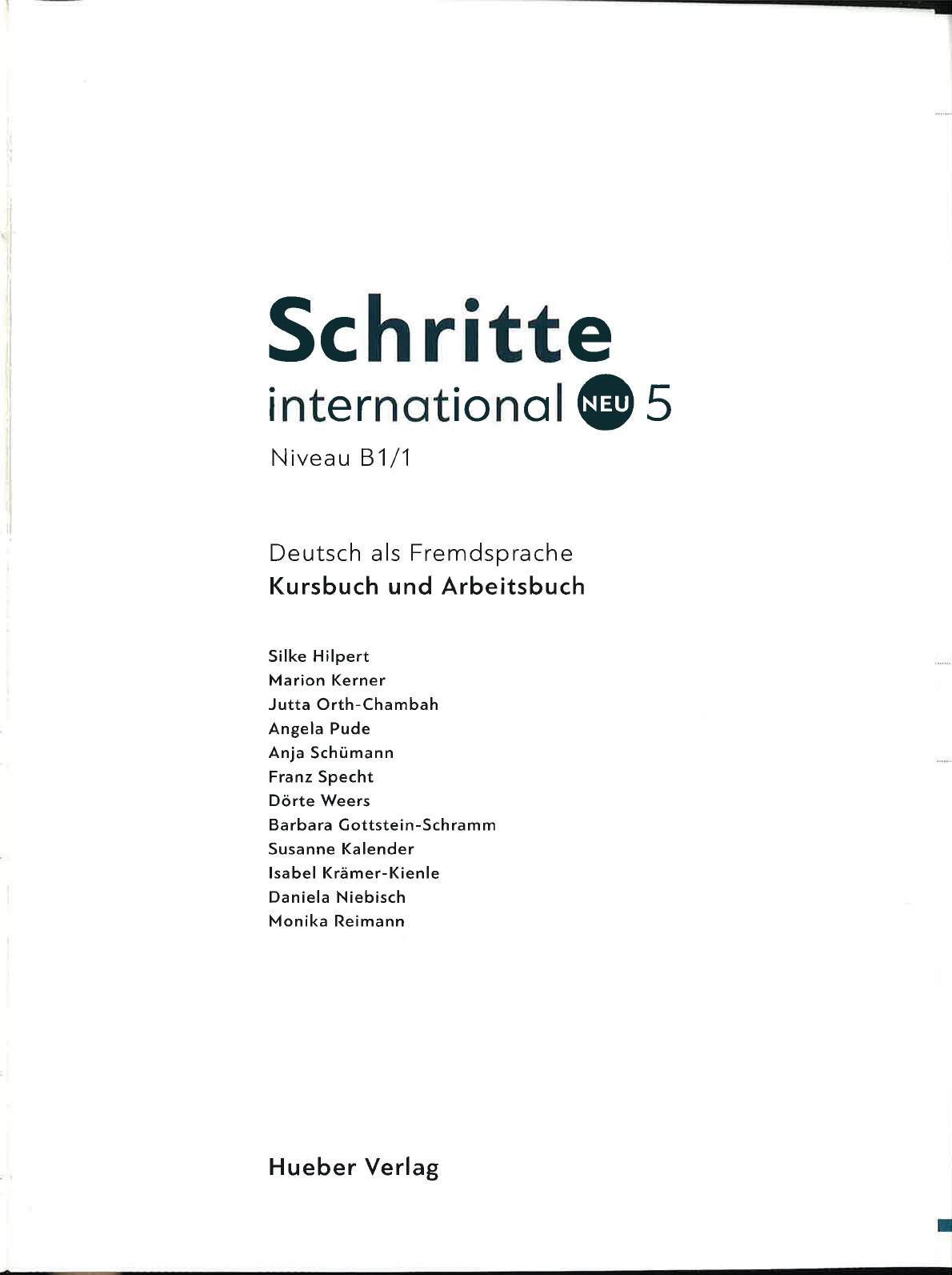 Schritte International Neu 5 B1 1 Alemão