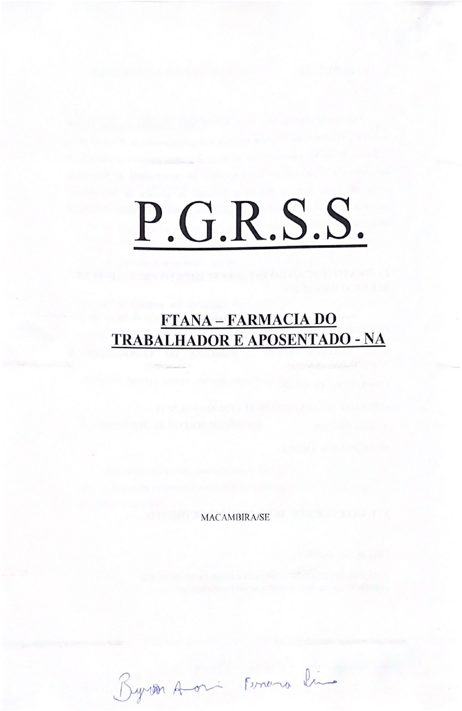 PGRSS Farmacia - Farmácia
